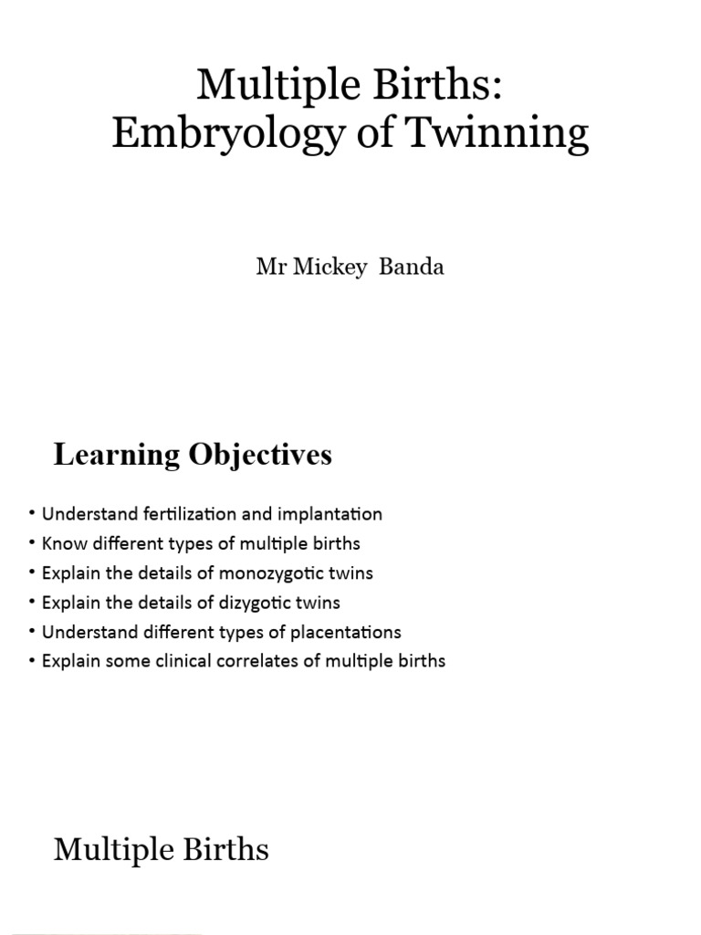 9. Multiple Births - Embryology of Twinning (1) (2) | PDF | Twin ...