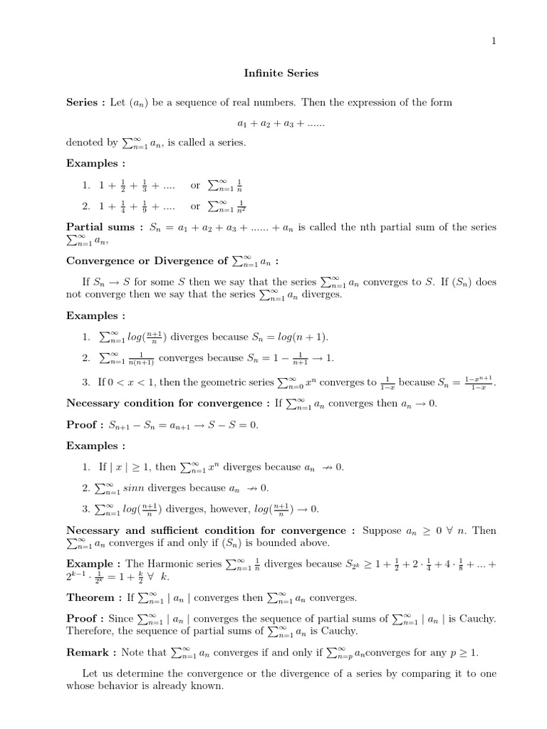 Series | PDF | Series (Mathematics) | Sequence