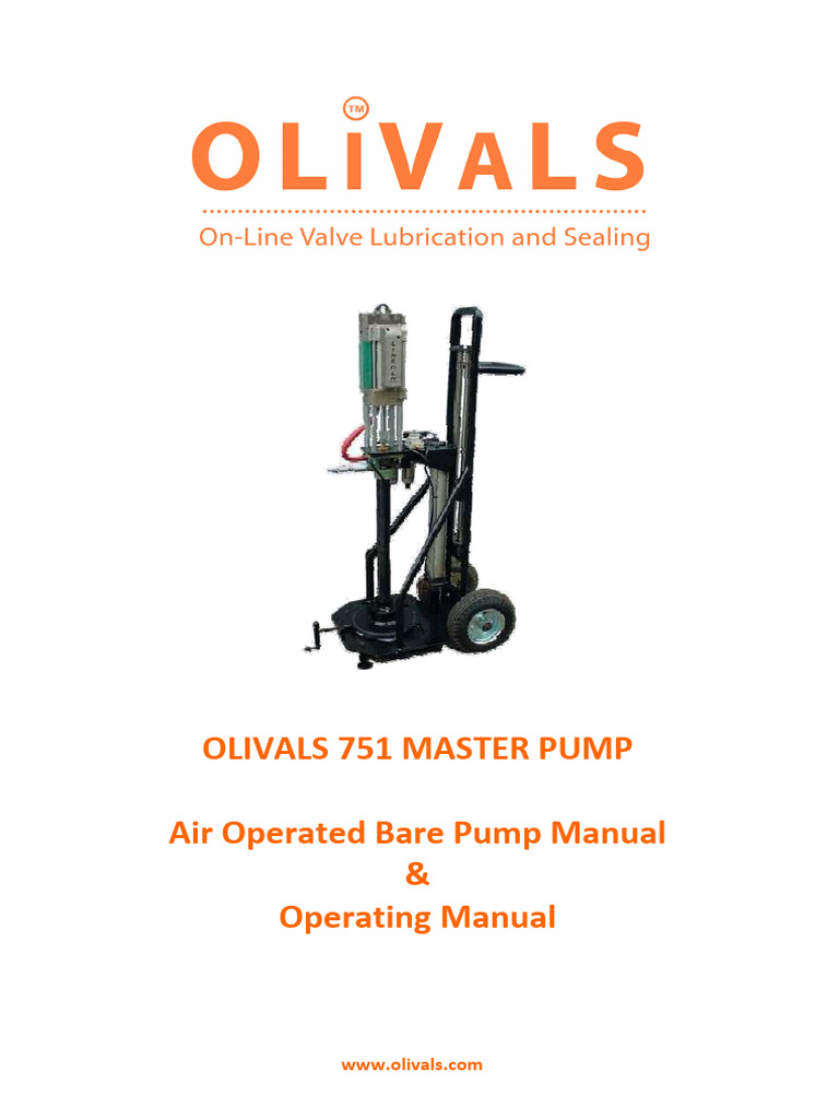 OLIVALS 751 Manual | PDF | Pump | Pipe (Fluid Conveyance)