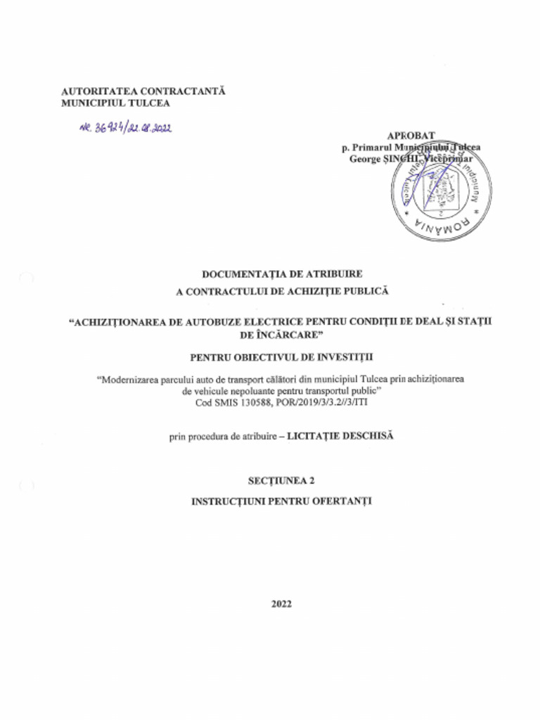 Instructiuni Catre Ofertanti | PDF