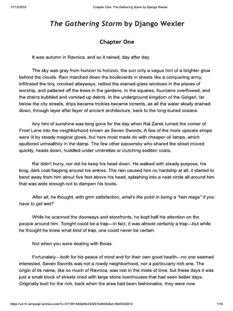 Gathering Storm Ch1 | PDF