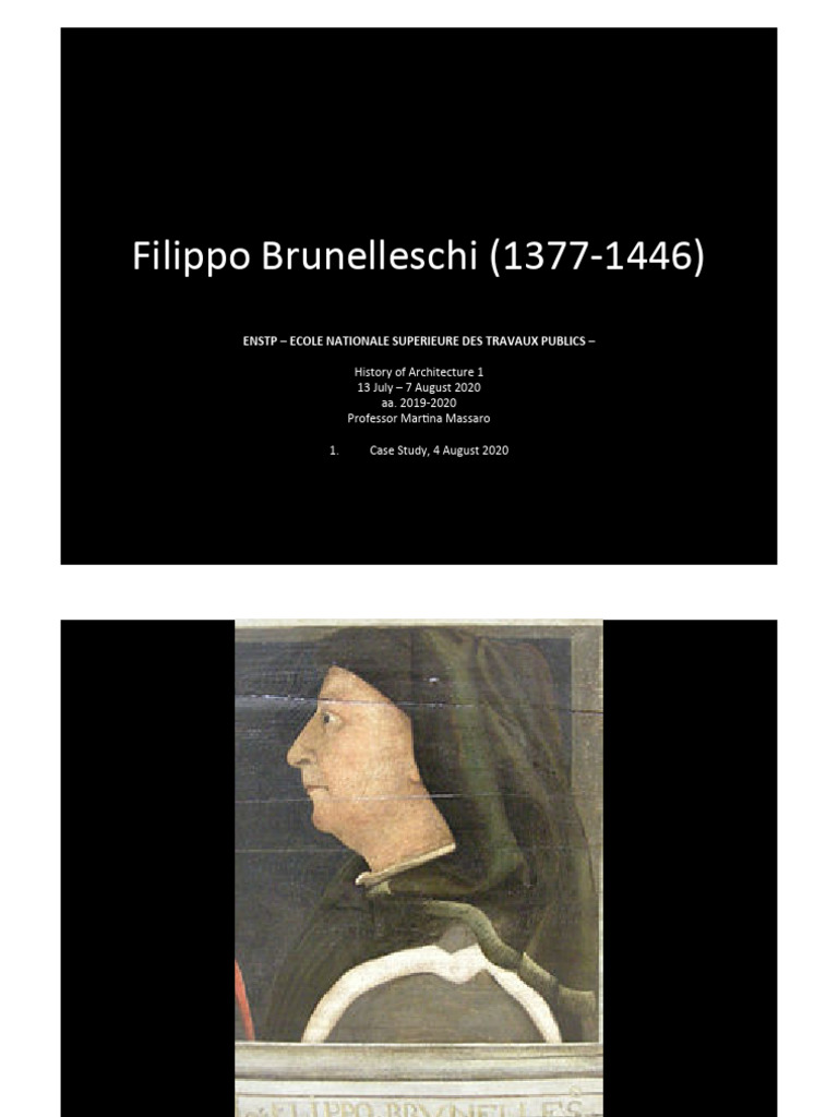Filippo Brunelleschi: Life and Works | PDF | Florence | People From The ...