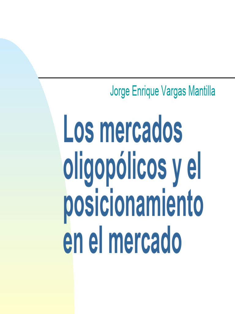 El Mercado Y La Ley De Rendimientos Decrecientes Pdf Oferta