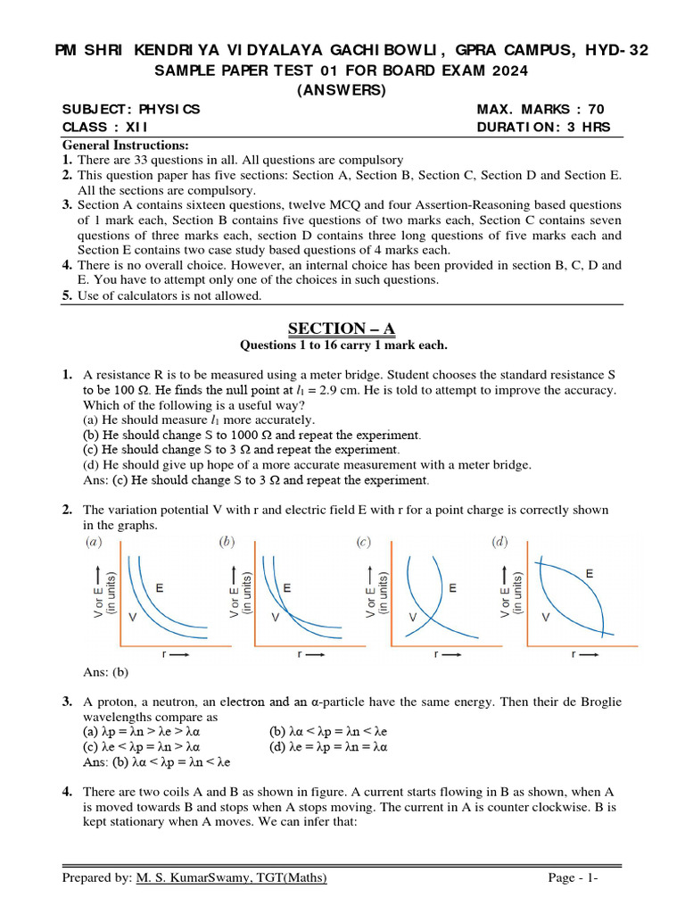 Sample Papers Solved | PDF | P–N Junction | Diffraction