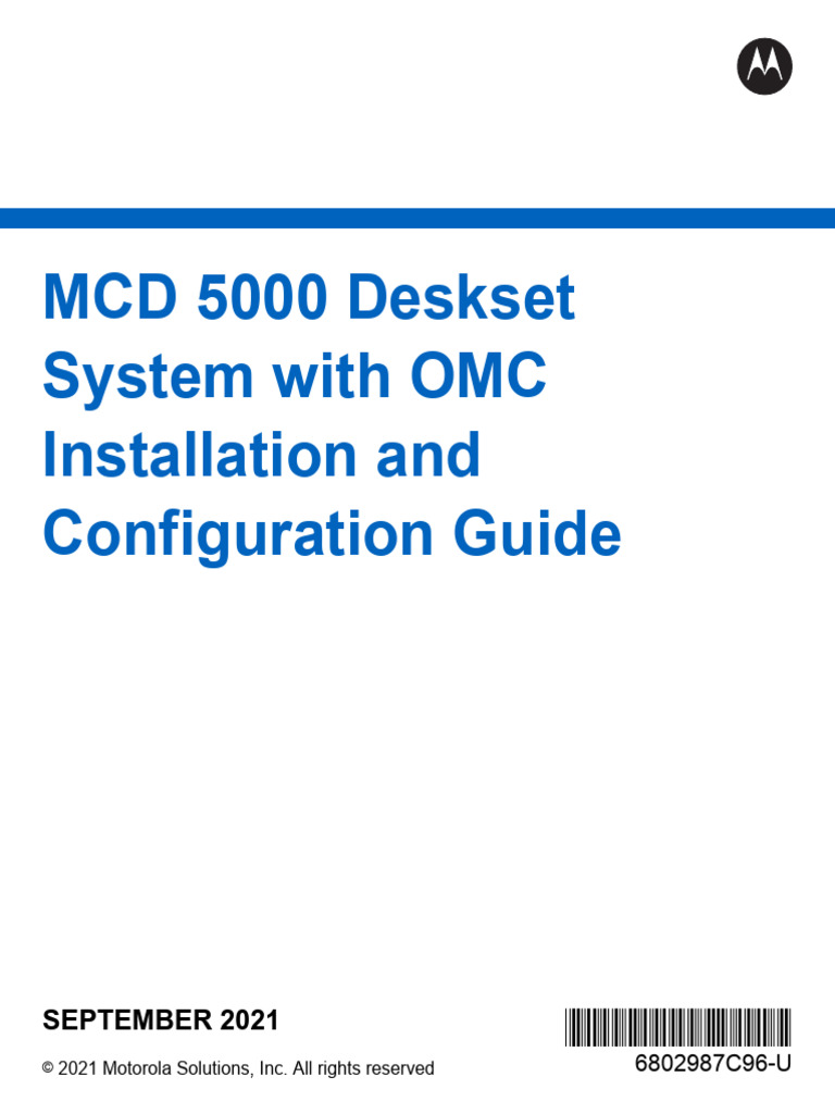 6802987C96-U Enus MCD 5000 Deskset System With OMC Installation and ...