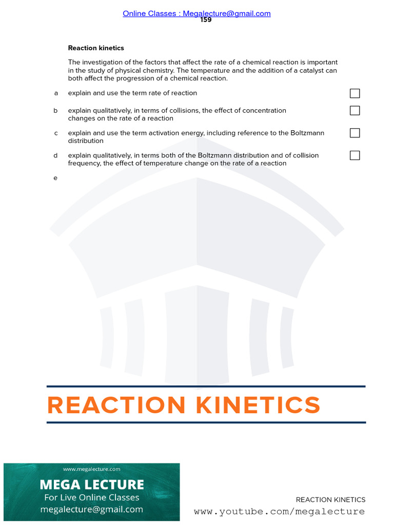 Reaction Kinetics Notes | PDF | Catalysis | Reaction Rate
