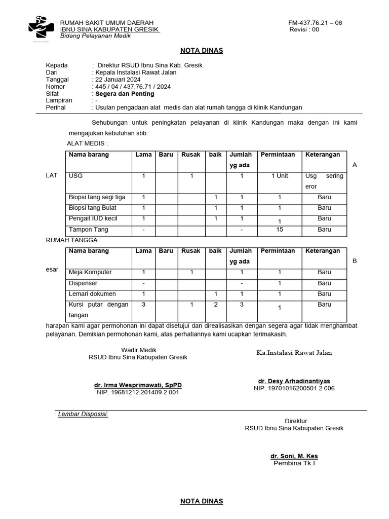 Nota Dinas IRJA 2024 edit | PDF