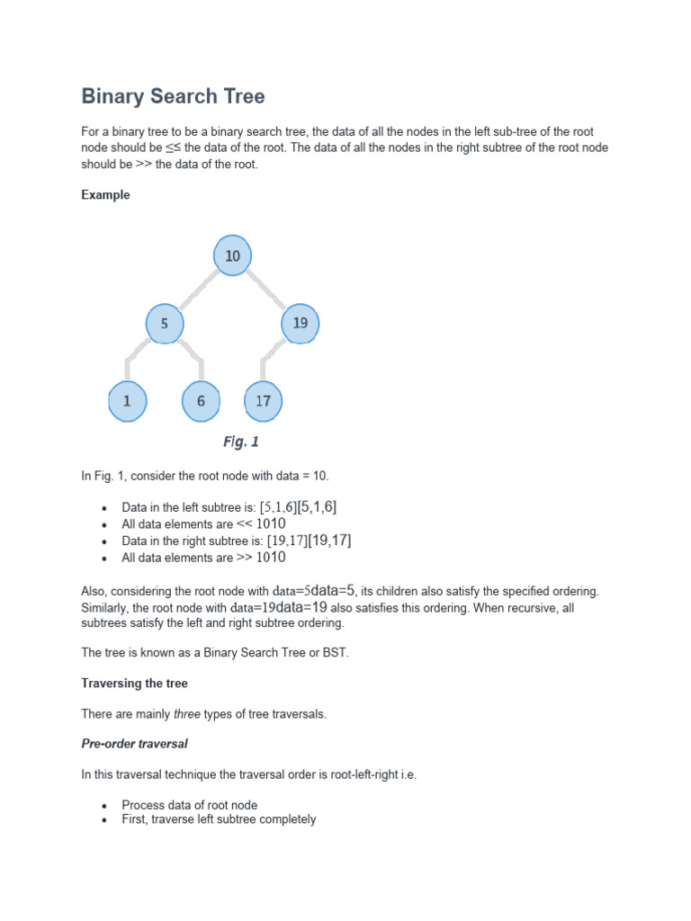 Binary Search Tree | PDF | Mathematical Logic | Computer Data