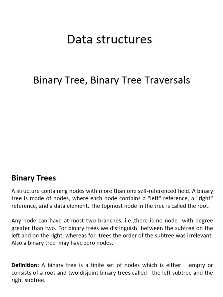 Binarytree 130715053649 Phpapp01 | PDF | Algorithms And Data Structures | Theoretical Computer ...