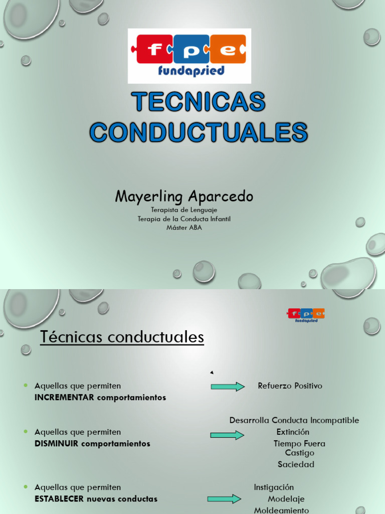 Módulo 2 Partes 2 Técnicas Conductuales | PDF | Comportamiento ...