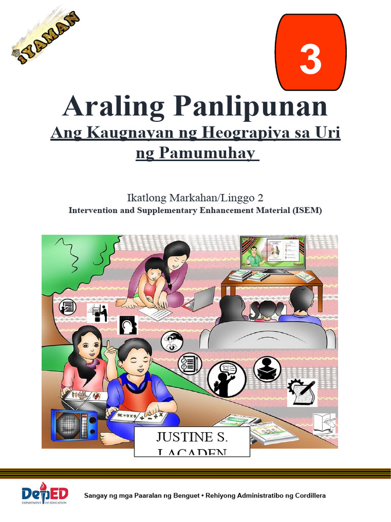 AP3 - Q3 - W2 - Kaugnayan NG Heograpiya Sa Uri NG Pamumuhay NG Rehiyon - Ni JUSTINE S. LACADEN 1 ...