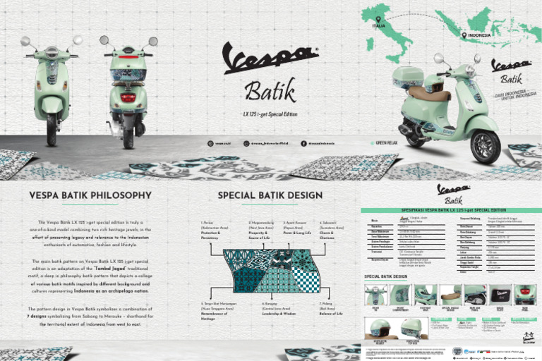VESPA BATIK Brochure | PDF | Automotive Industry | Transport