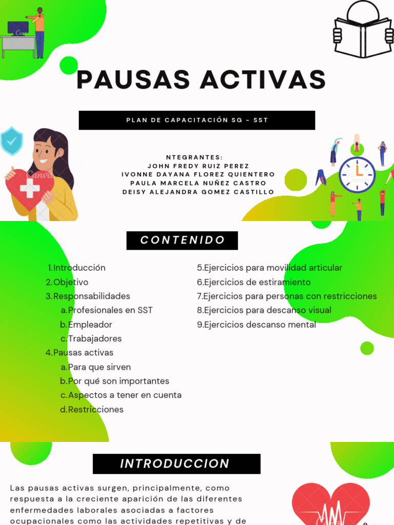 Cartilla Pausas Activas | PDF | Mano | Cerebro