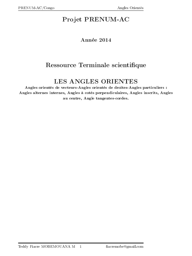 RB21 Angle Orient | PDF | Triangle | Angle