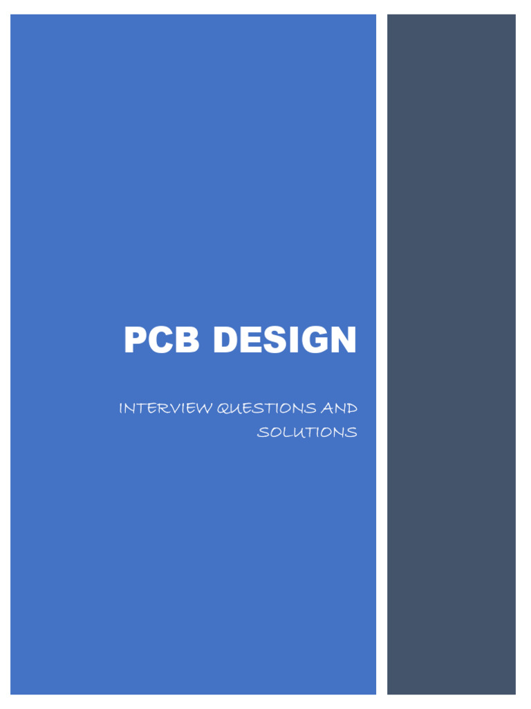 PCB Design Interview Questions & Answers | PDF | Printed Circuit Board ...