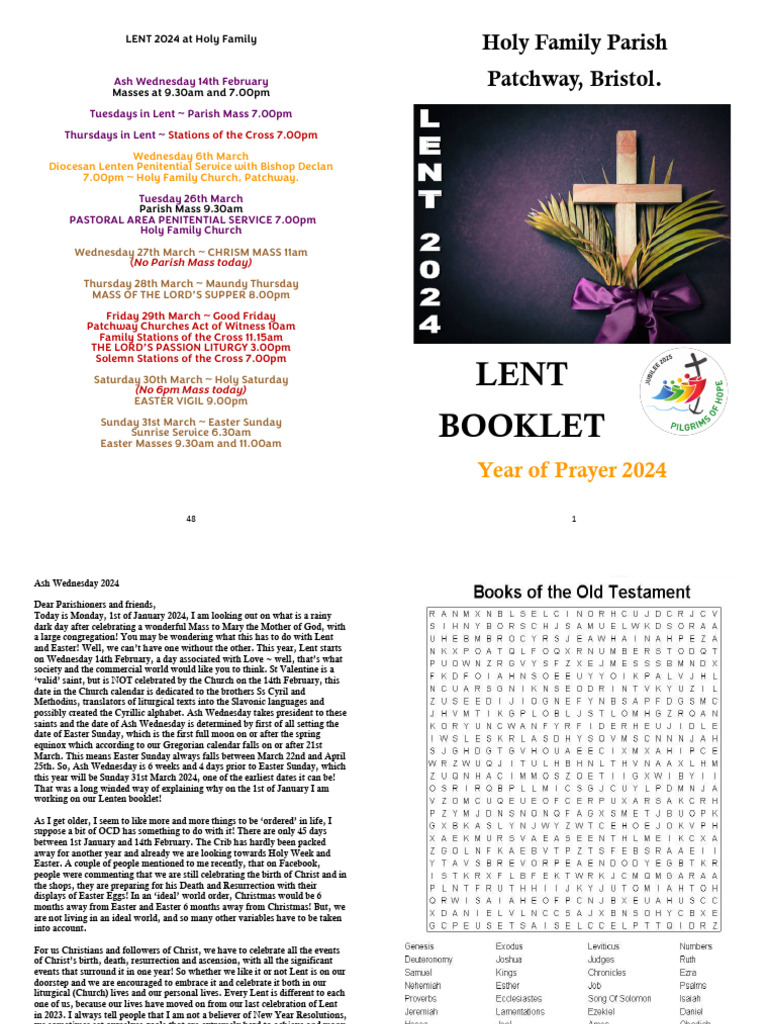 Lent Booklet 2024 | PDF | Lent | Lord's Prayer