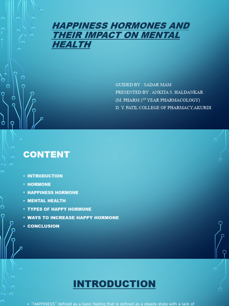 Happiness Hormones and Their Impact On Mental Health | PDF