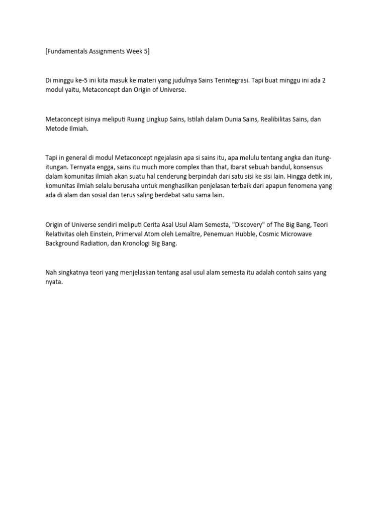 Fundamentals Assignments Week 5 | PDF