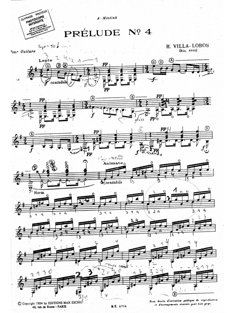 Prelude 4 Villa Lobos | PDF