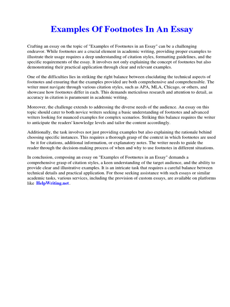 Footnote Examples in Essays | PDF | Medical Error