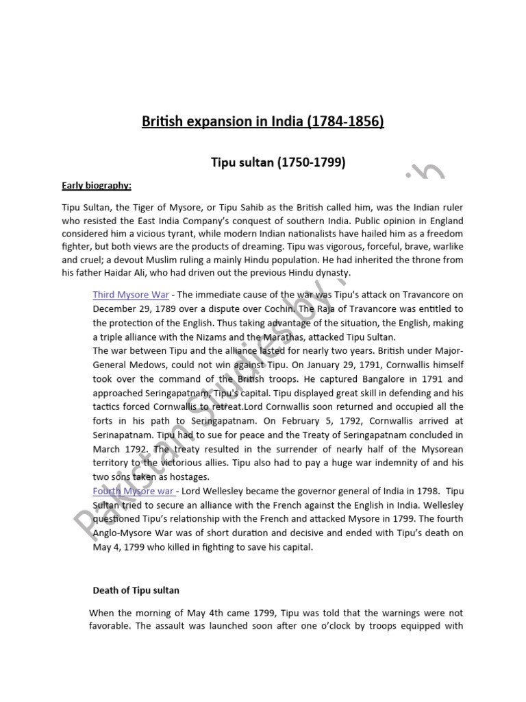 British Reforms and Rule in India 1784-1856 | PDF