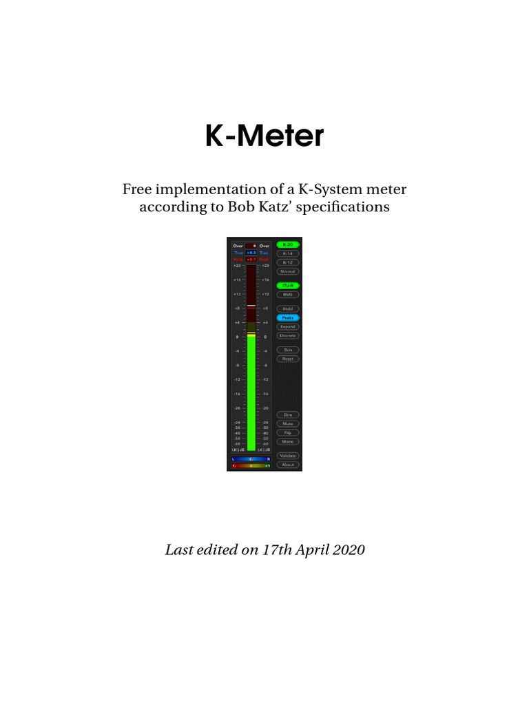 Kmeter | PDF | Source Code | Free Software
