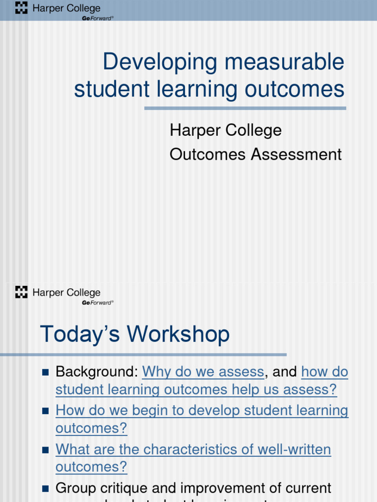 Developing Measurable Student Learning O | Download Free PDF | Concept | Learning