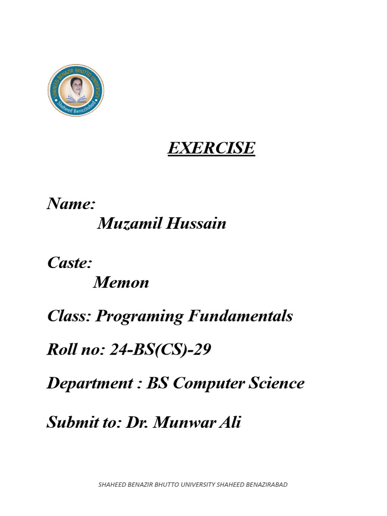 Exercise | PDF | Computer Keyboard | Input/Output