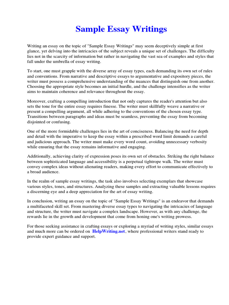 Sample Essay Writings | PDF | Essays | Piracy