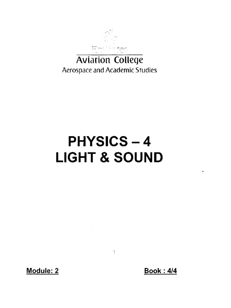 Mod 2 Book 4 Physics Lights & Sound | PDF