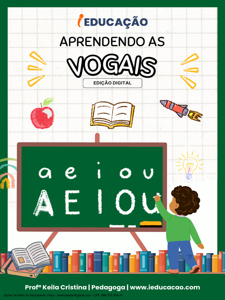 2 Aprendendo As Vogais Atividades De Alfabetização Pdf