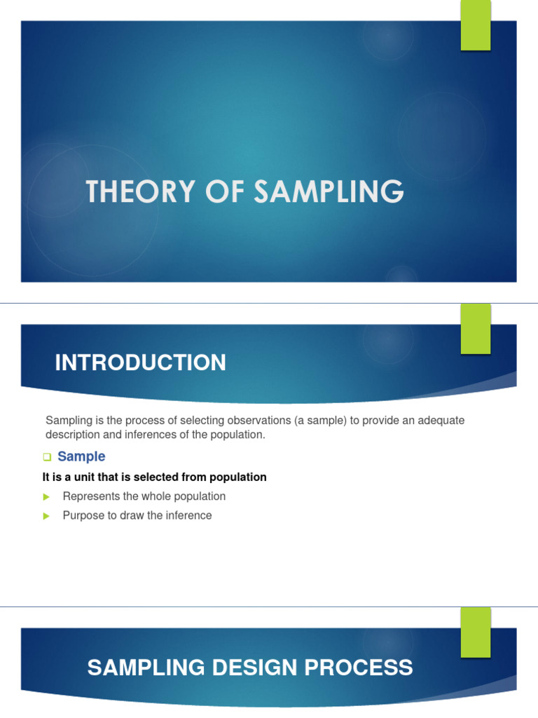 Theory of Sampling | PDF | Sampling (Statistics) | Science
