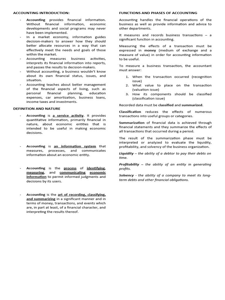 Introduction to Accounting Principles | PDF | Cost Of Living | Debits ...