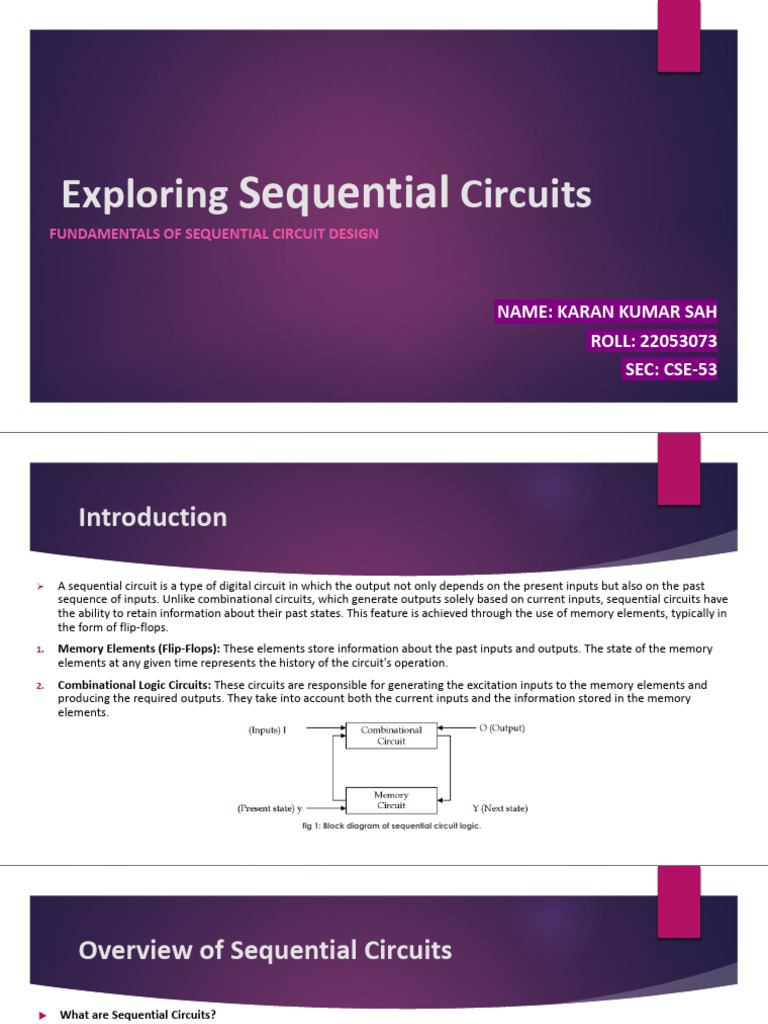 ACTIVITY PPT Exploring Sequential Circuits | PDF | Computer Data Storage | Electronic Design