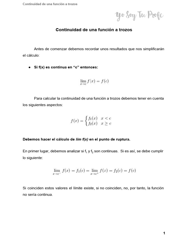Ejercicios Resueltos de Continuidad y Funciones | PDF Ejercicios Resueltos de Continuidad y Funciones | PDF