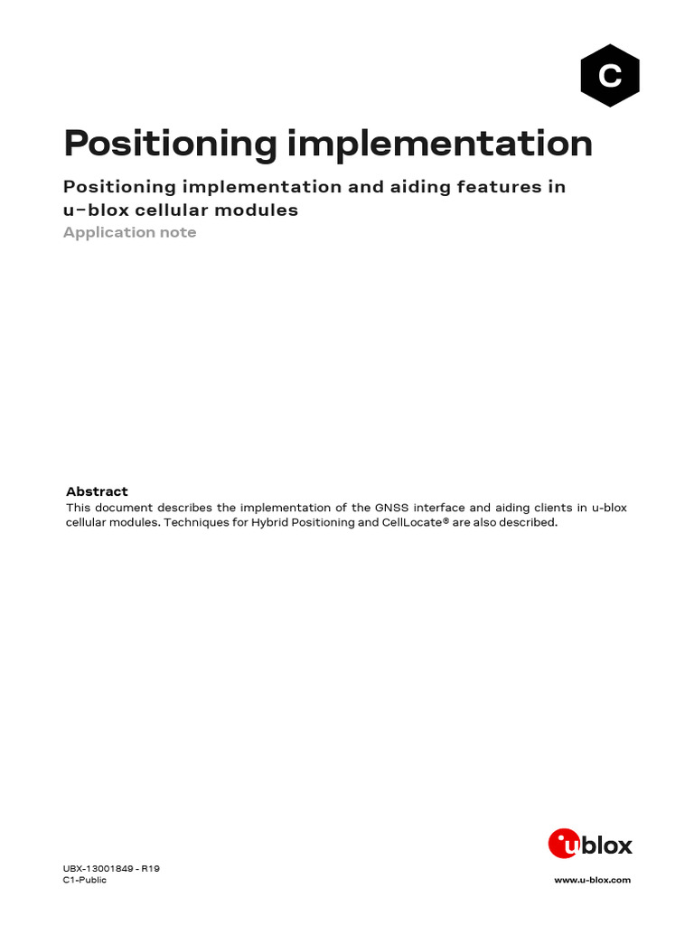 GNSS-Implementation AppNote (UBX-13001849) | PDF | Computing | Manufactured Goods