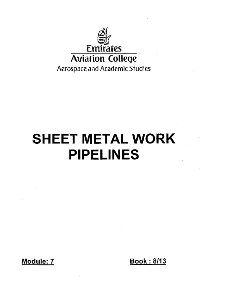 Mod 7 Book 8 Sheet Metal Work Pipelines | PDF | Soldering | Rivet