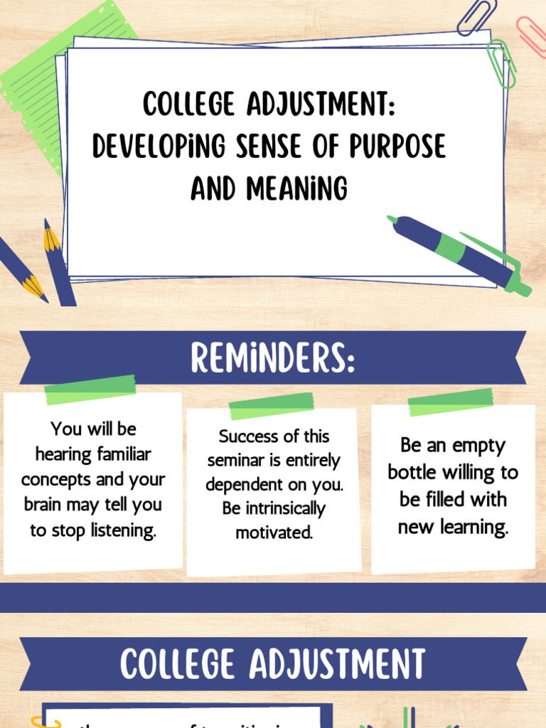 College Adjustment | Download Free PDF | Mentorship | Goal