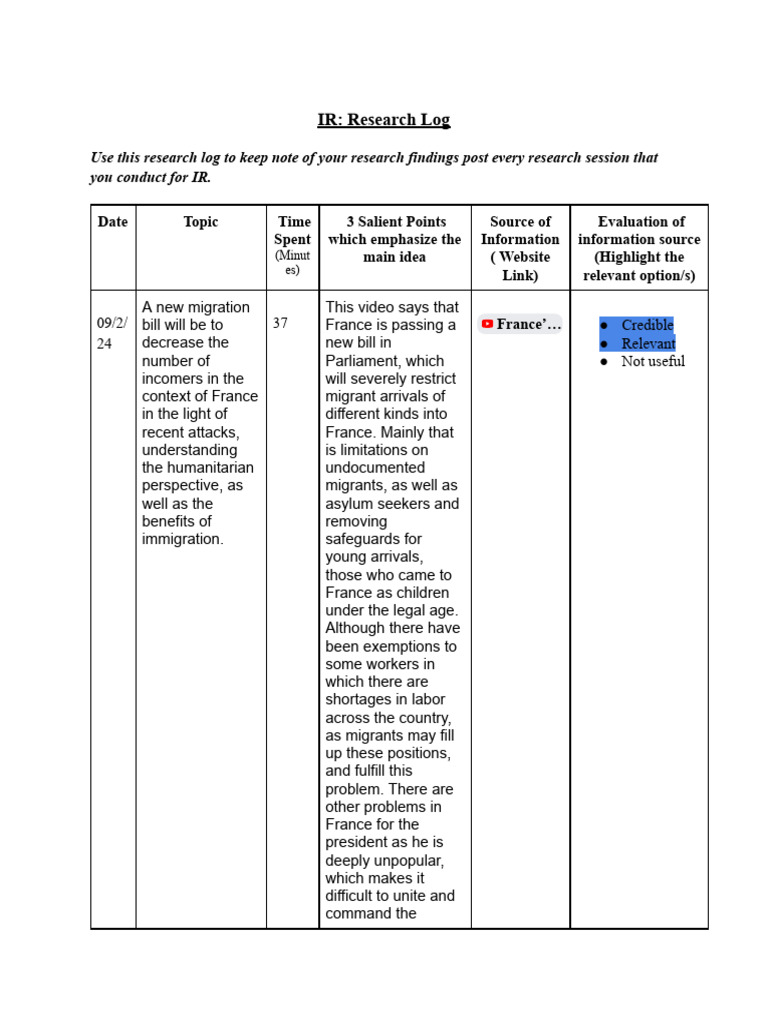 Ali Arsh Vasaya - IR - Research Log | PDF | Human Migration | Immigration