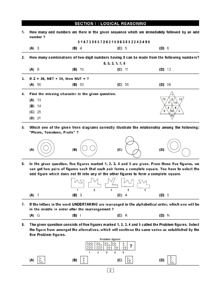 IMO Level 2 Class 11 Sample Paper | PDF