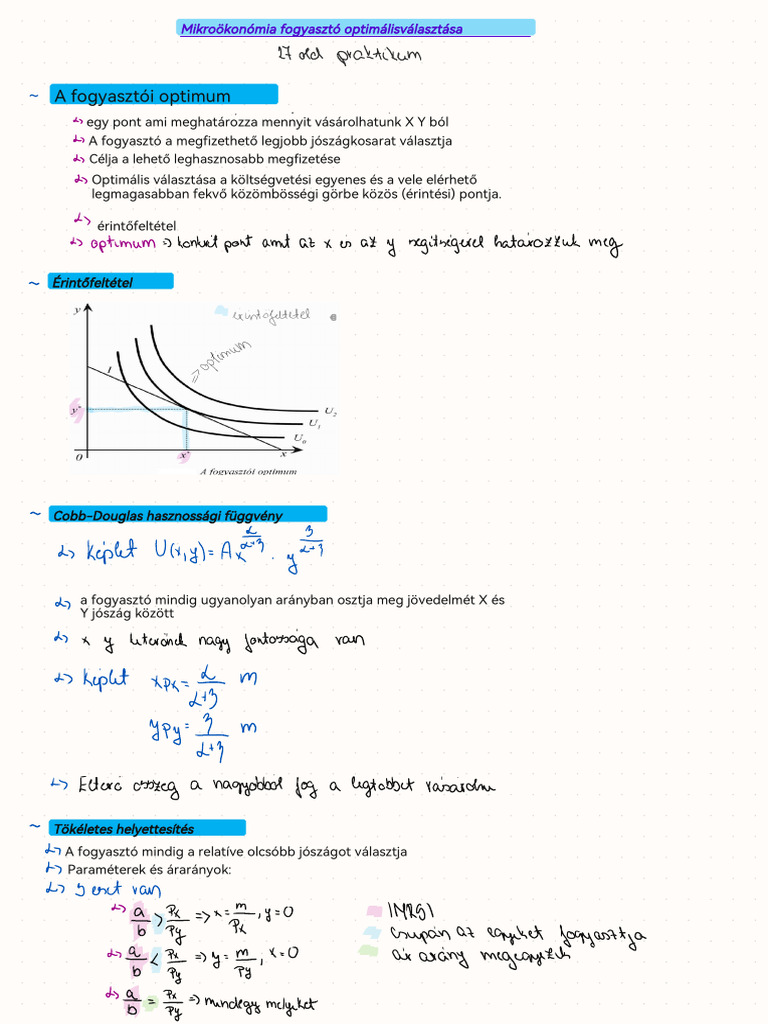 4 Fogyasztó Optimális | PDF