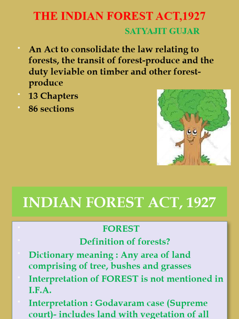 Overview of the Indian Forest Act 1927 | PDF