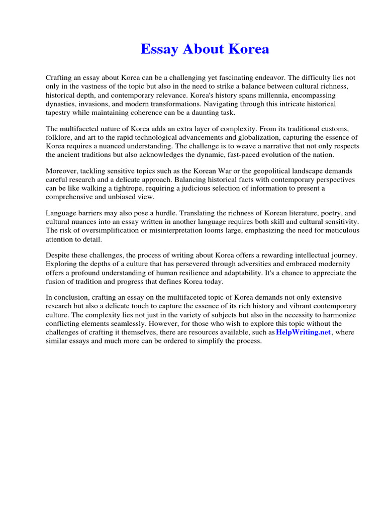 Essay About Korea | Download Free PDF | Candidiasis