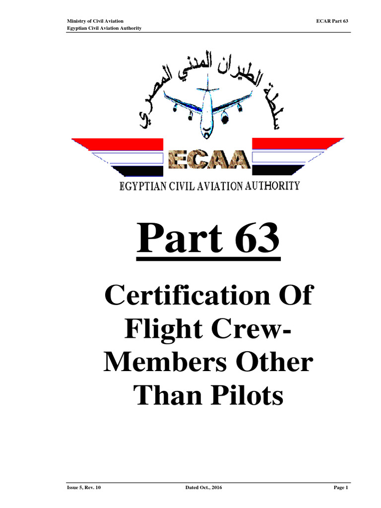 Part 63 | PDF | Flight Attendant | Engineer