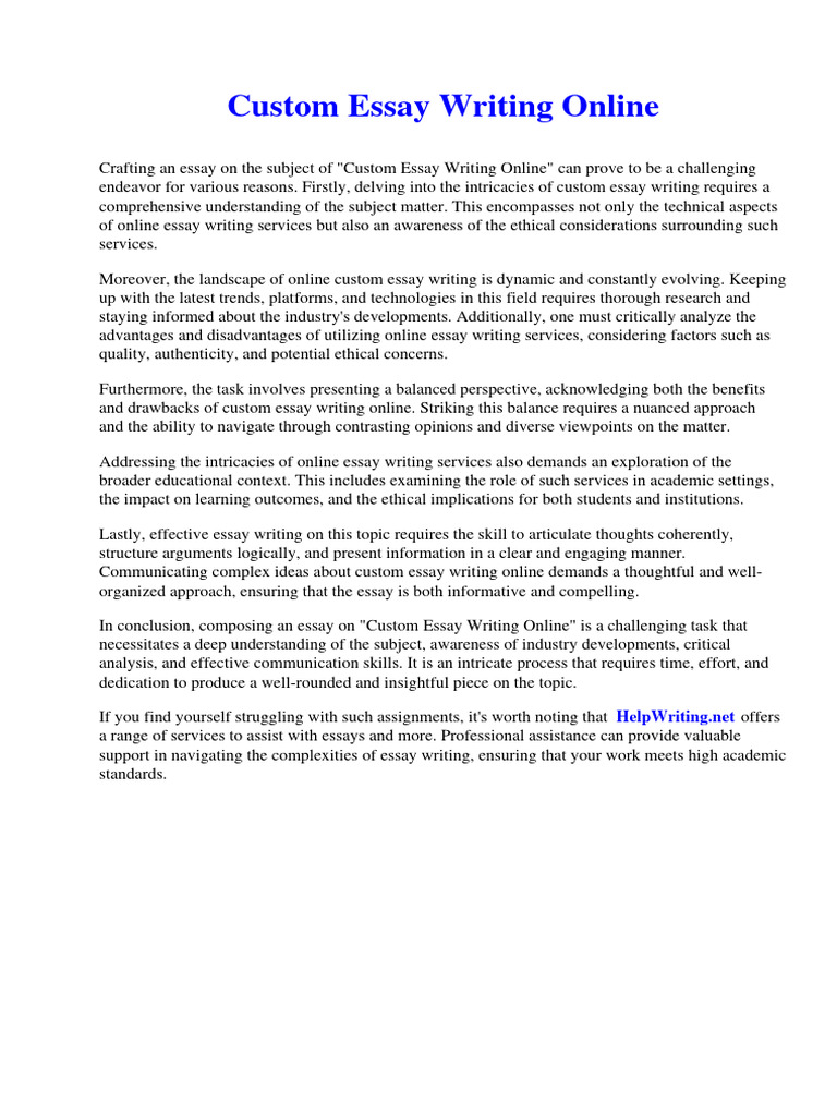 Custom Essay Writing Online | PDF | Deviance (Sociology) | Human ...