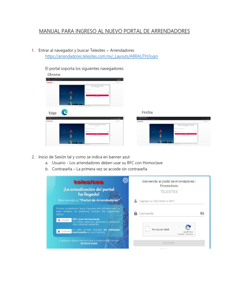 Manual Ingreso Nuevo Portal | PDF