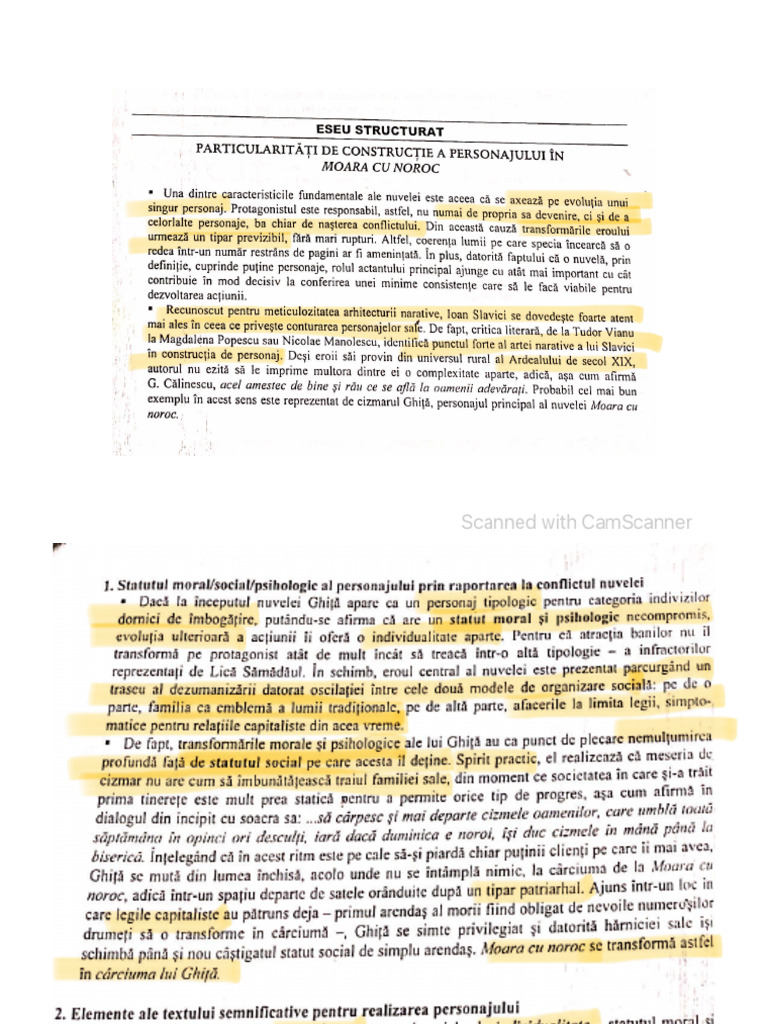 I.Slavici Caracterizare Personaj | PDF