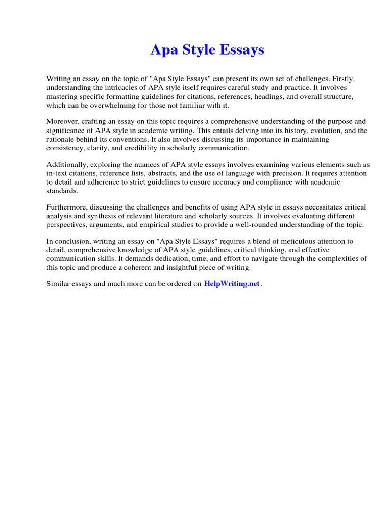 Apa Style Essays | PDF | Essays | Multiculturalism