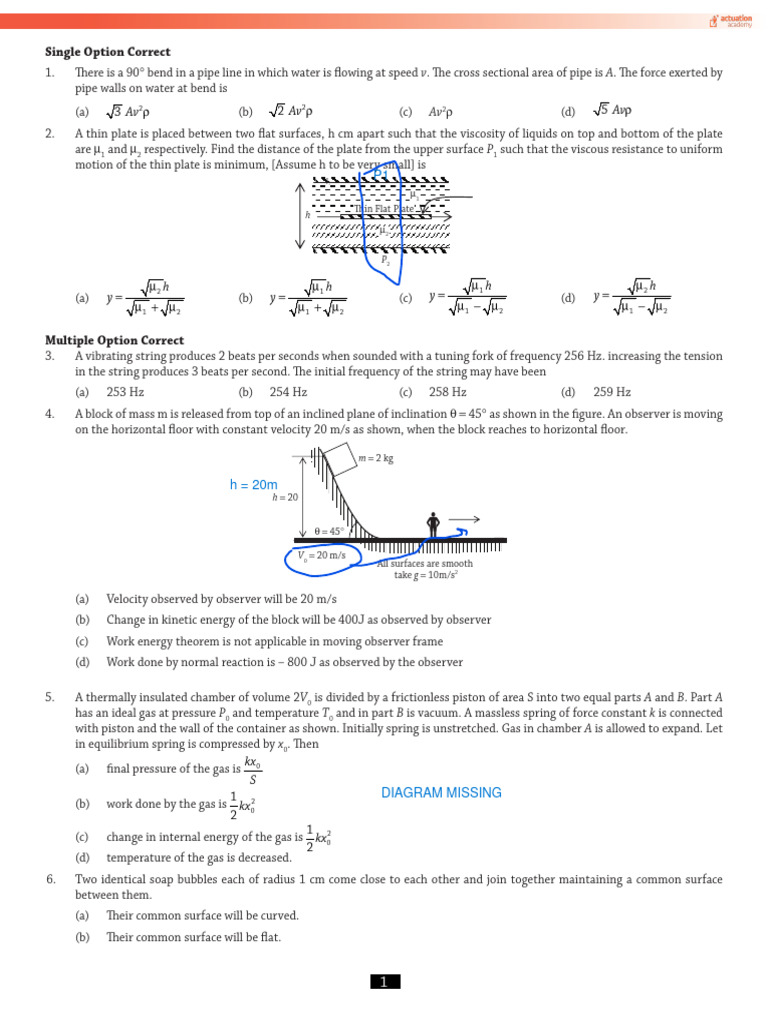 Adv-2024 Phy | PDF | Gases | Continuum Mechanics