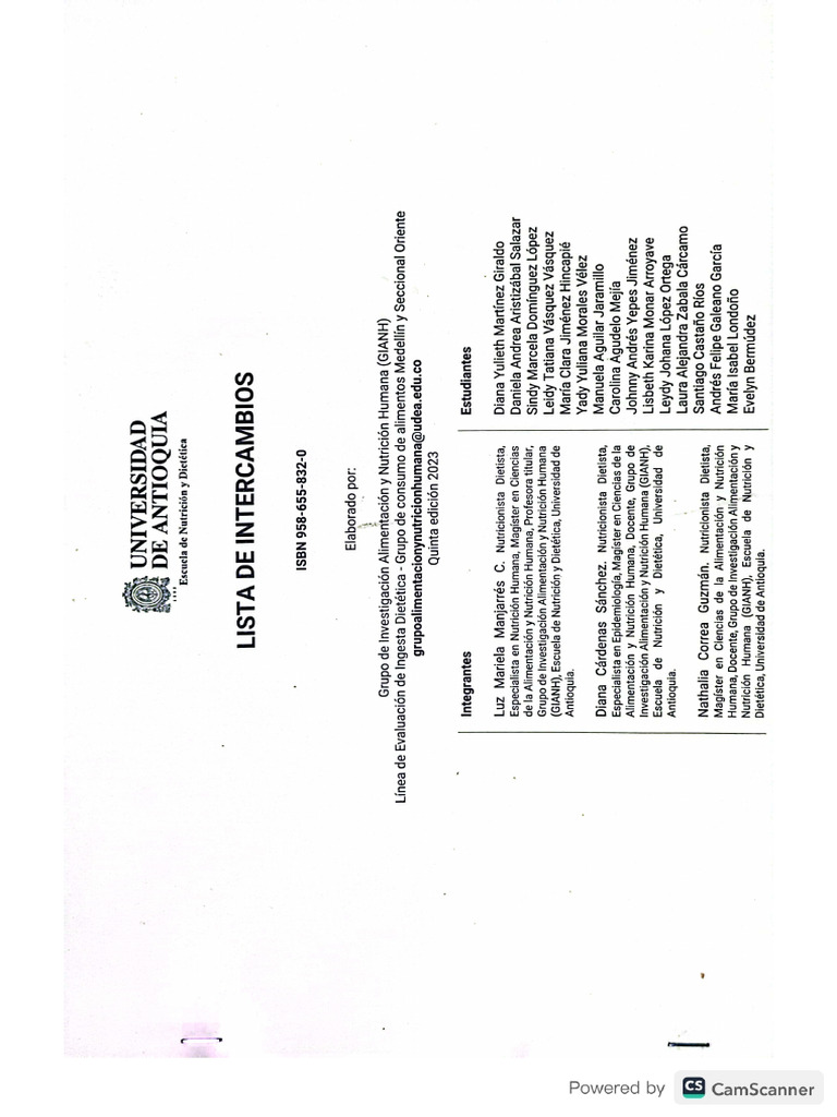 Lista de Intercambio UdeA2023 | PDF